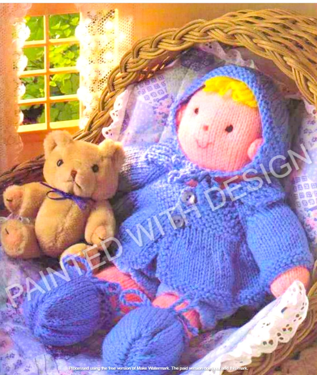 Baby Doll and Clothes Knitting Pattern, Child's Doll Pattern, Child's ...