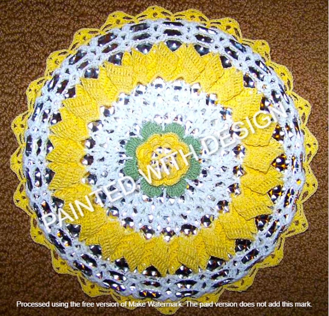 Vintage Rose Doily Pattern, Table Doily, Hot Plate Mat, Doily Crochet ...