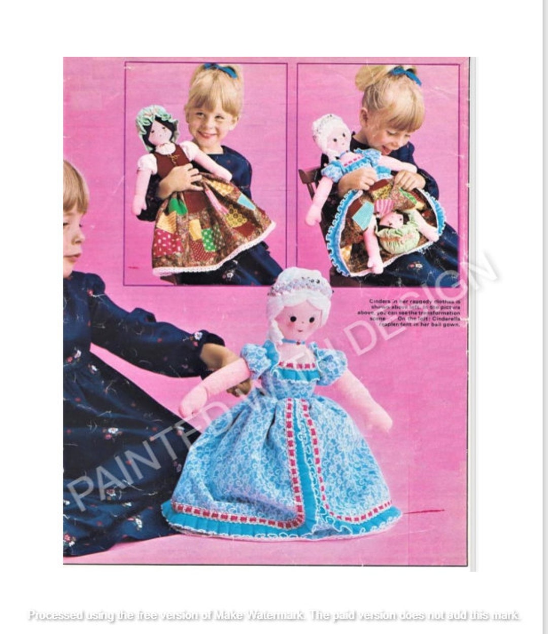 Cinderella Rags to Riches, Topsy Turvy Doll, Sewing, Vintage Pattern ...