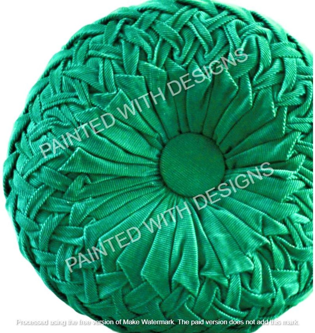 Pillow Pattern, Round, Smocked, Throw Pillow, PDF Instant Download ...