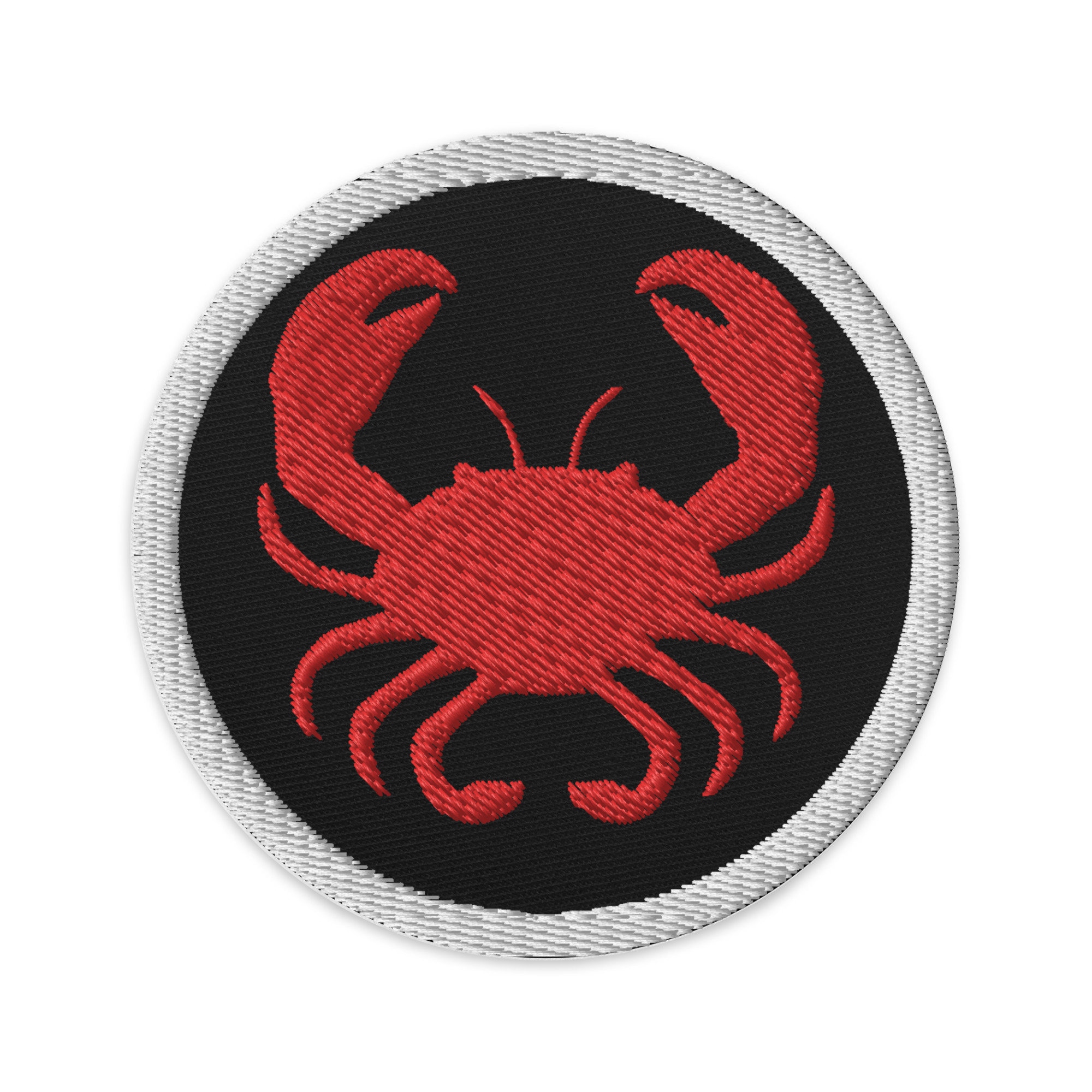 Embroidered Nautical Red Crab Patch Crustaceancore Patch for - Etsy