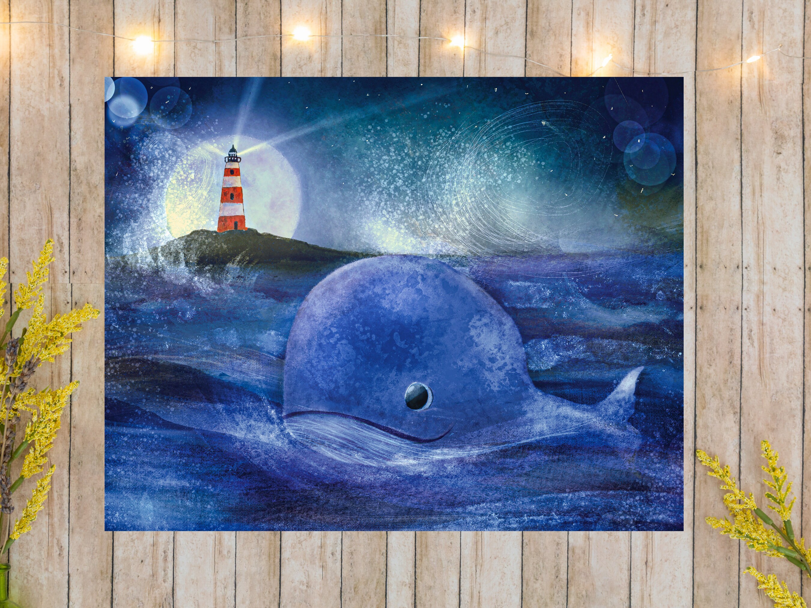 Whale Poster, Blue Whale Poster, Whale Print, Nursery Wall Art, Baby ...