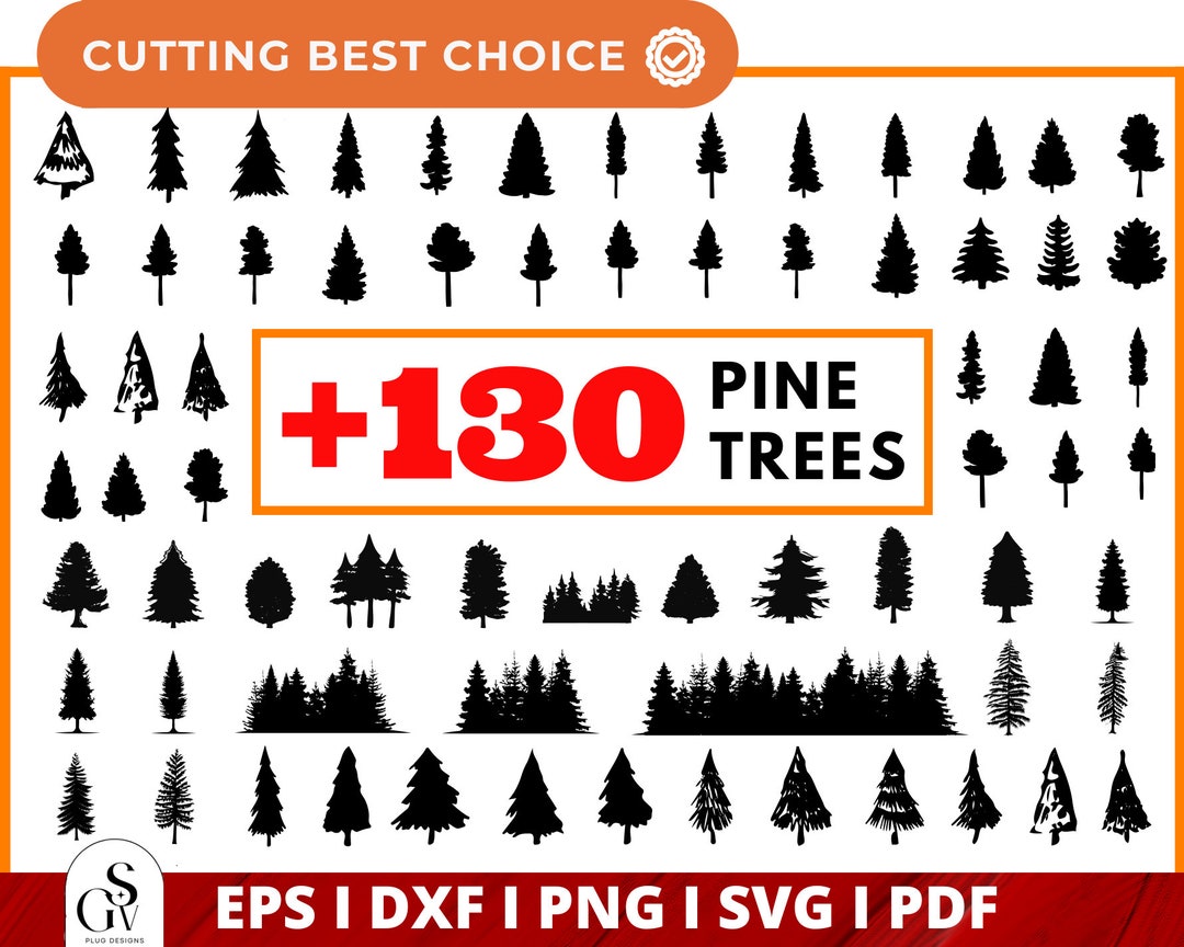 Pine Tree Svg, Tree Line Svg, Tree Svg, Pine Tree File, Forest Svg ...