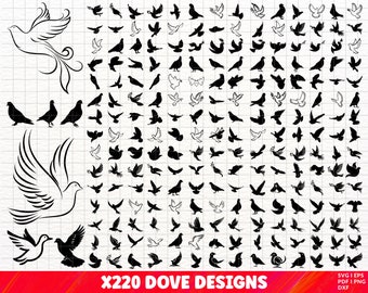 Dove SVG Bundle, Dove PNG Bundle, Dove Clipart, Pigeon SVG Cut Files ...