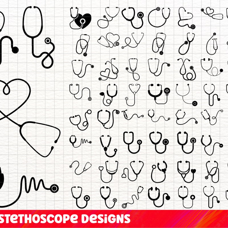 Stethoscope Print Pattern - Etsy