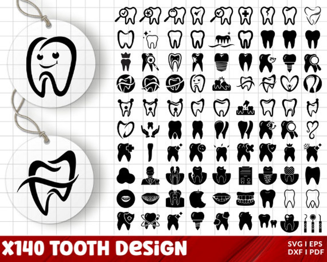 Tooth SVG Bundle, Tooth PNG Bundle, Tooth Clipart, Tooth SVG Cut Files ...