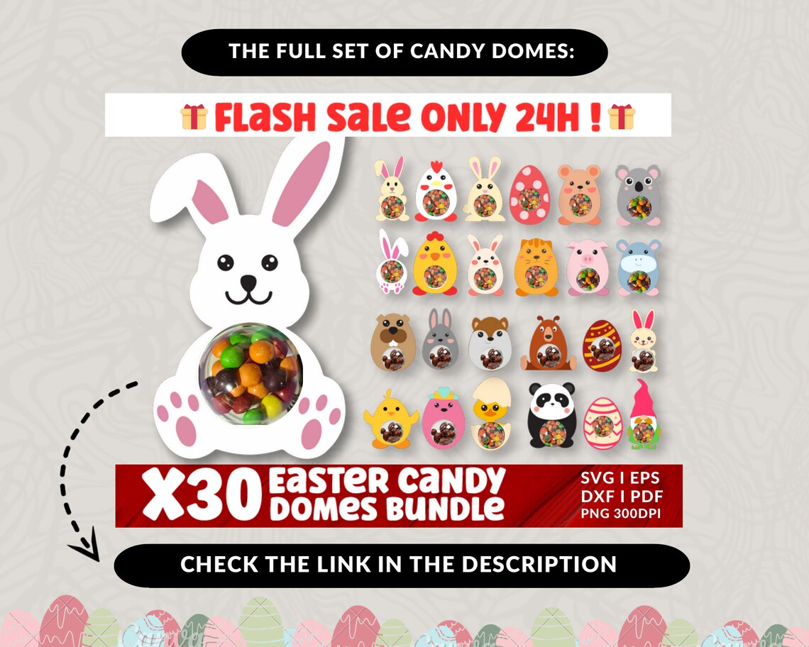 Easter Candy Dome SVG Bundle, Easter Candy Holders Svg, Chocolate ...