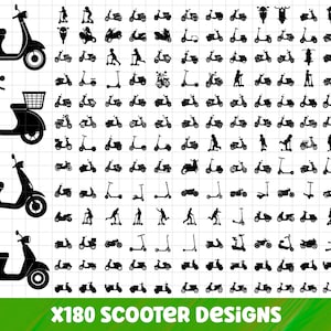 Scooter SVG Bundle , Scooter PNG Bundle, Scooter Clip Art, Scooter Cut ...