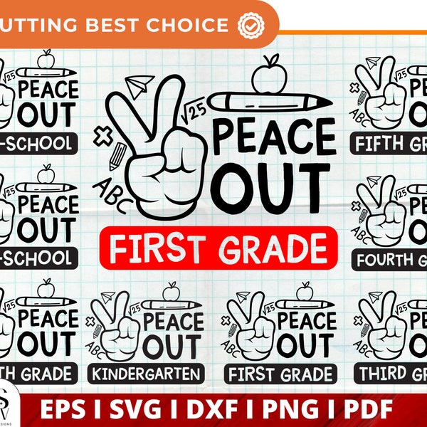 Peace Out Fifth Grade - Etsy