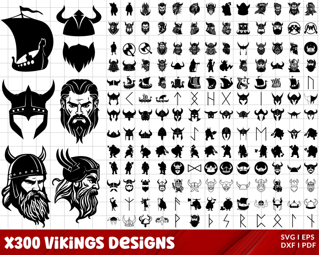 Viking SVG Bundle, Viking PNG Bundle, Viking Clipart, Viking SVG Cut ...