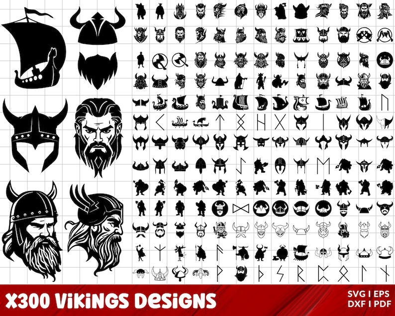Viking SVG Bundle, Viking PNG Bundle, Viking Clipart, Viking SVG Cut ...