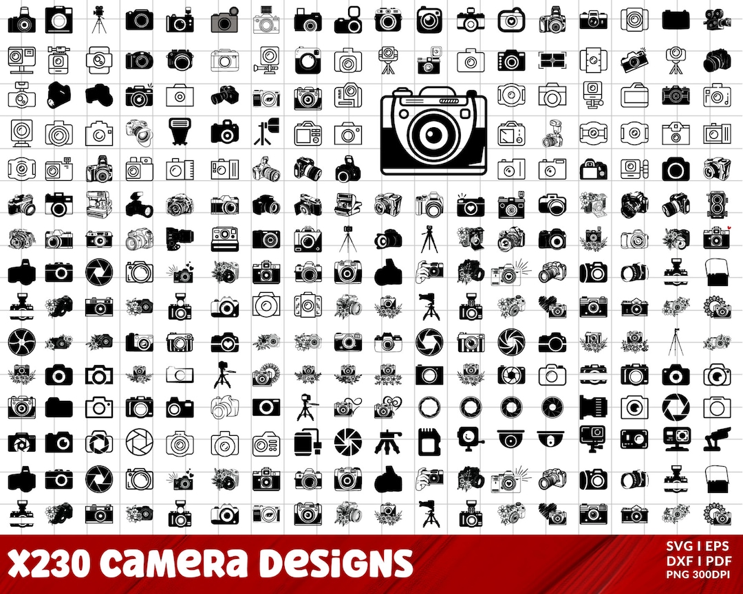 Camera SVG Bundle, Camera PNG Bundle, Camera Clipart, Camera SVG Cut ...