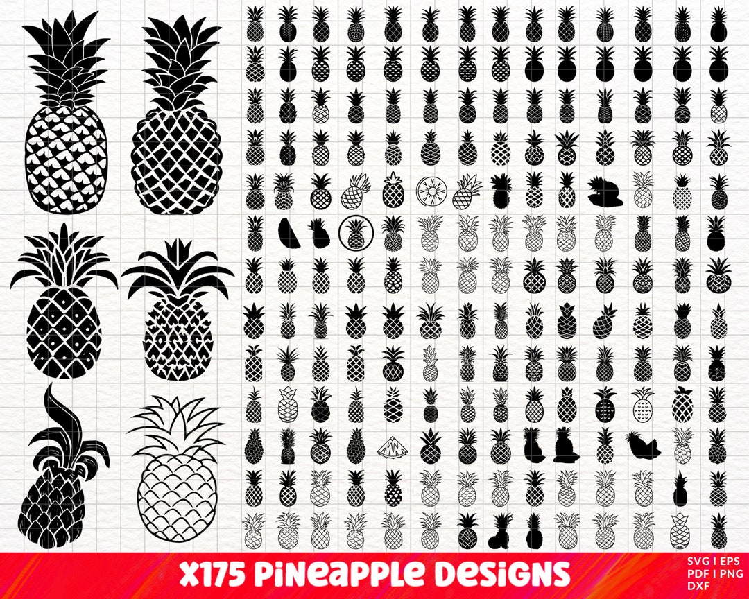 Pineapple SVG Bundle, Pineapple PNG Bundle, Pineapple Clipart ...