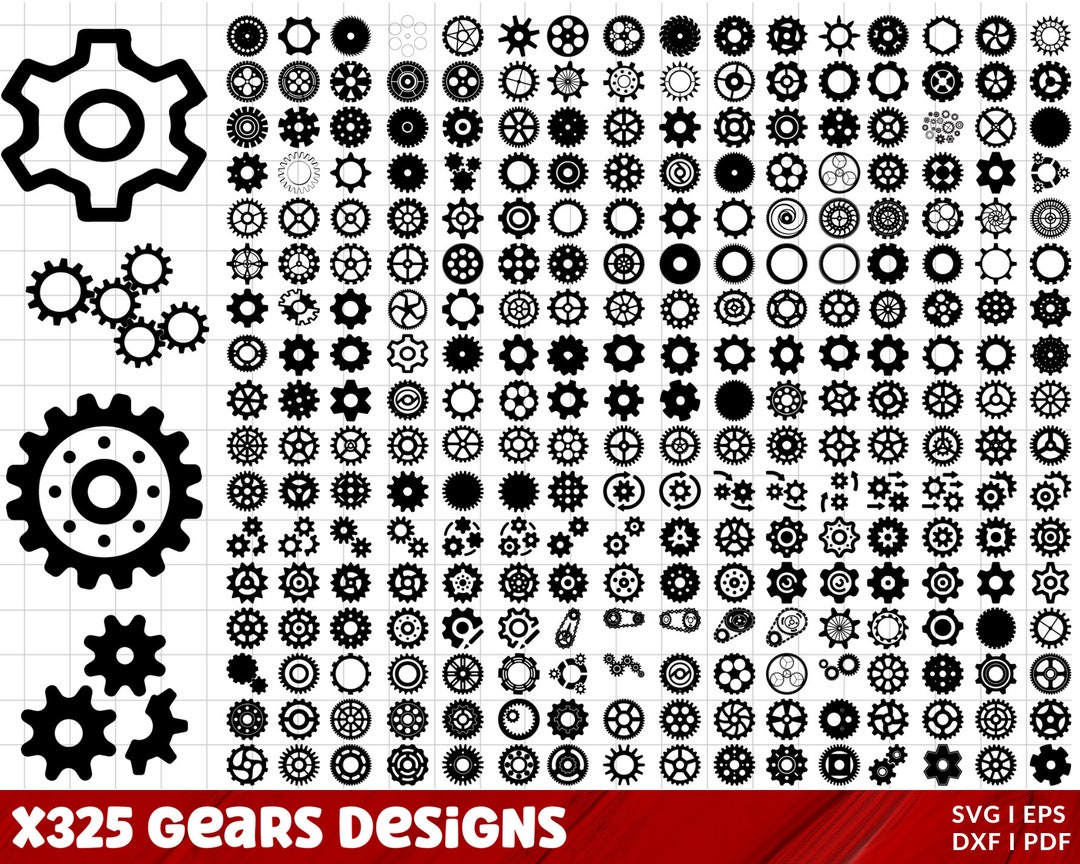 Gears SVG Bundle, Gears PNG Bundle, Gears Clipart, Gears SVG Cut Files ...