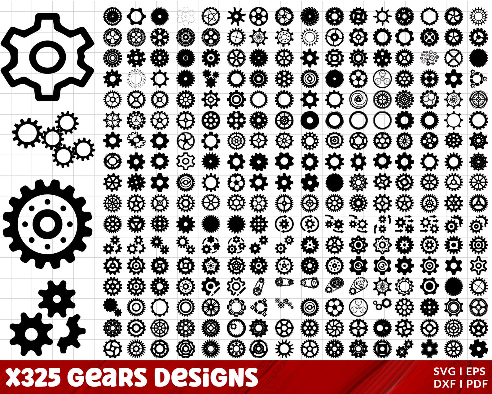 Gears SVG Bundle, Gears PNG Bundle, Gears Clipart, Gears SVG Cut Files ...