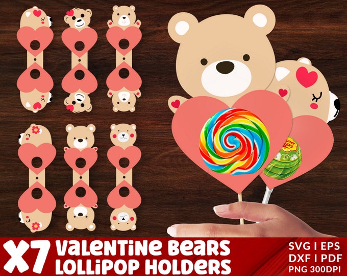 Printable & Cut File: Valentine's Day Heart Lollipop Holder (cricut ...