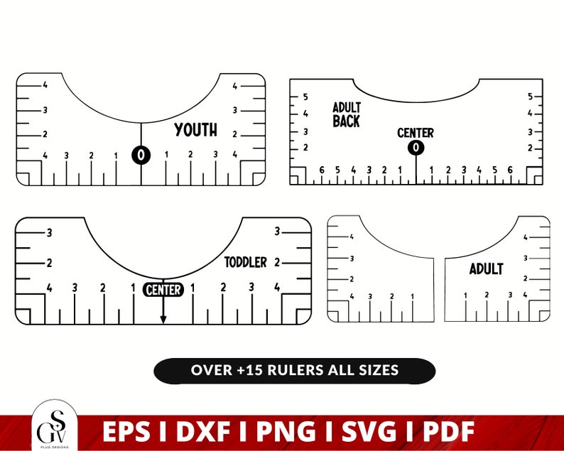 Tshirt Ruler Svg Bundle Tshirt Alignment Tool Svg Tshirt - Etsy