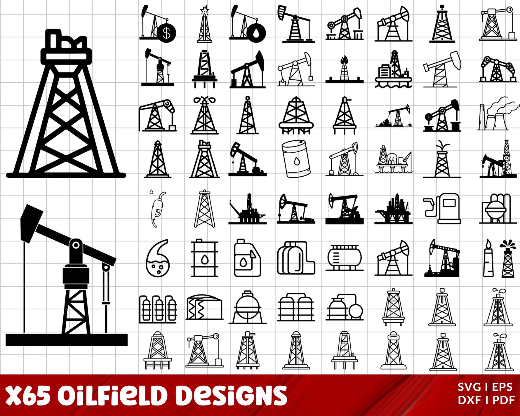 Oilfield Silhouette Clip Art