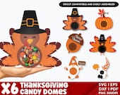 Turkey Candy Dome SVG Candy Ornaments SVG Thanksgiving Party - Etsy