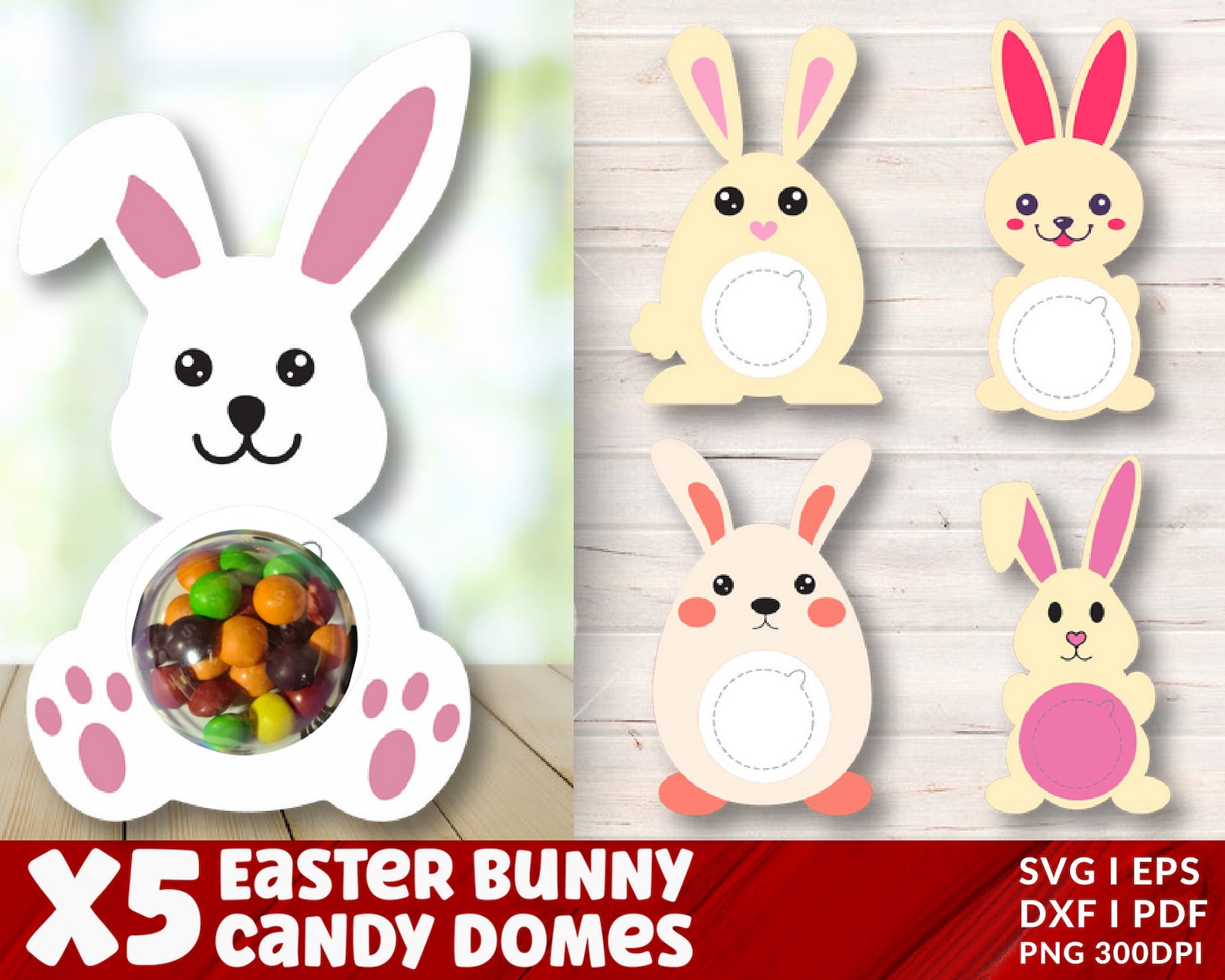 Easter Candy Dome SVG Bundle, Easter Candy Holders Svg, Easter Ornament ...