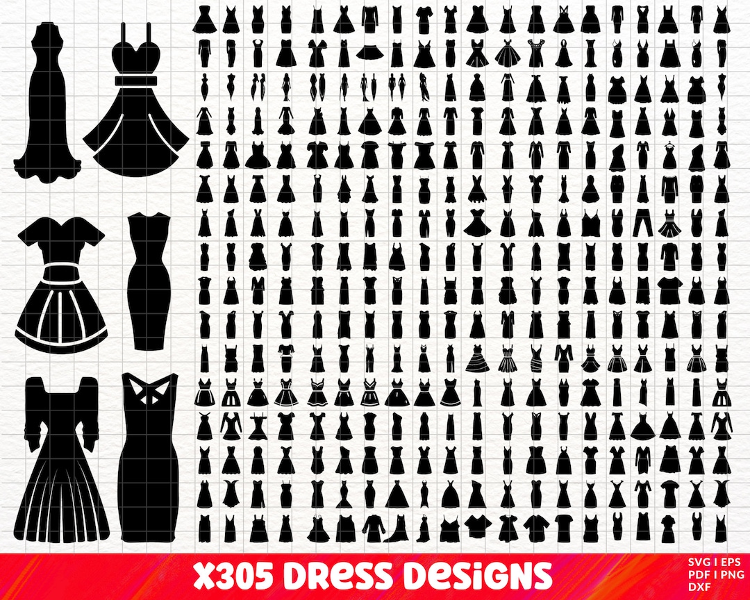 Bridal Dress SVG, Dress PNG Bundle, Dresses Clipart, Dress SVG Cut ...