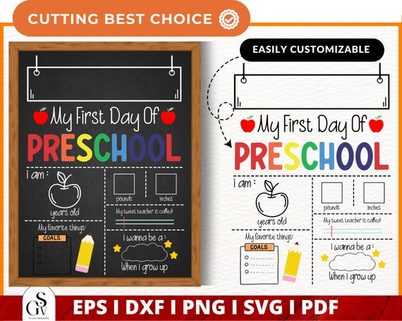 First Day of School Sign SVG Back to School File First Day - Etsy