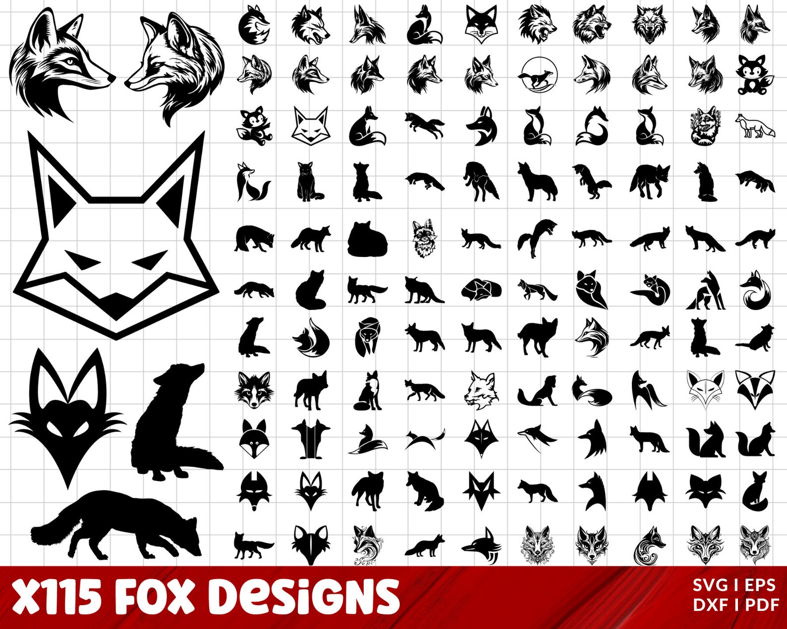 Fox SVG, Fox Bundle SVG Files, Fox SVG Layered, Fox Files for Cricut ...