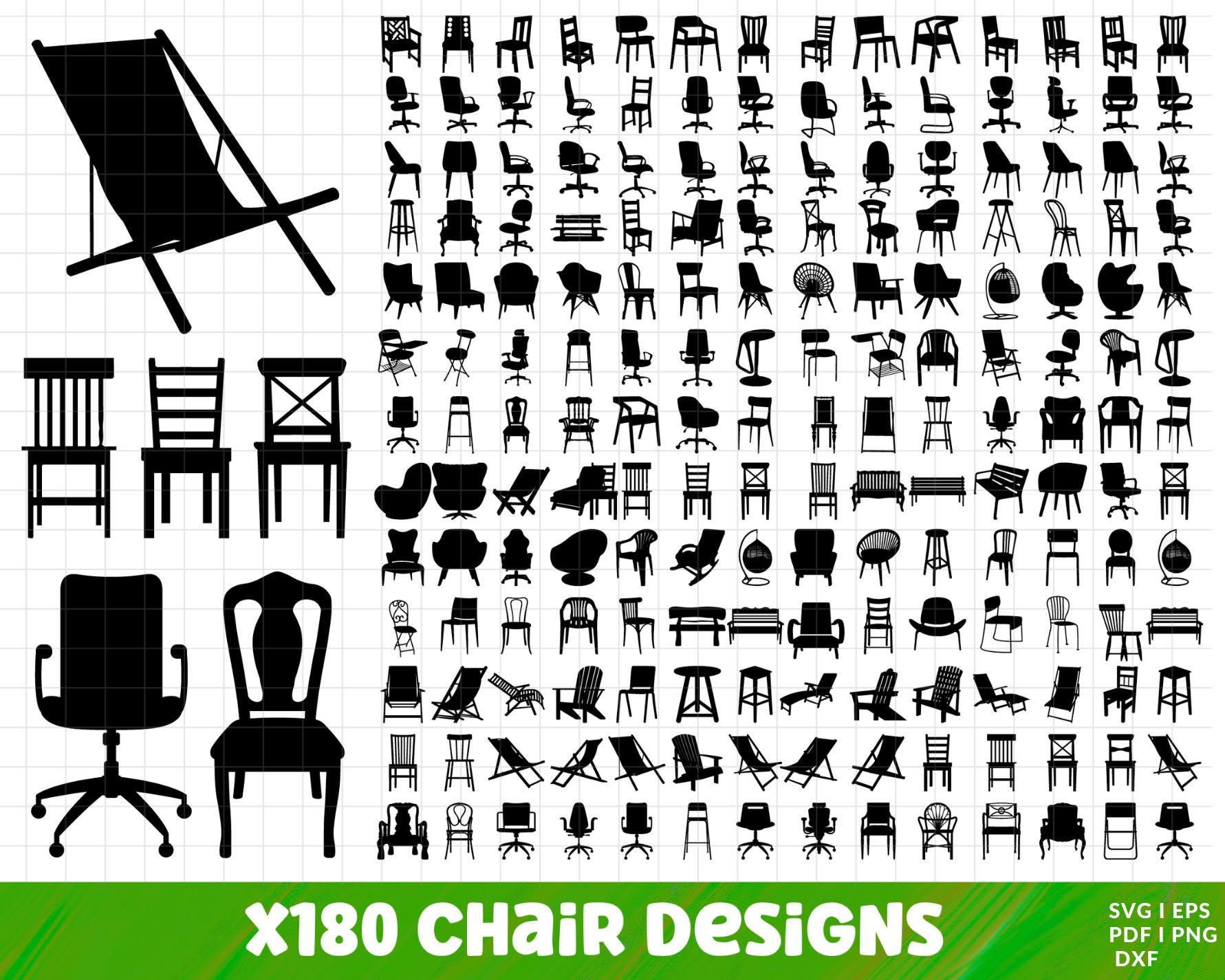 Chair SVG Bundle , Chairs PNG Bundle, Adinrock Chair Svg , Chair Cut ...