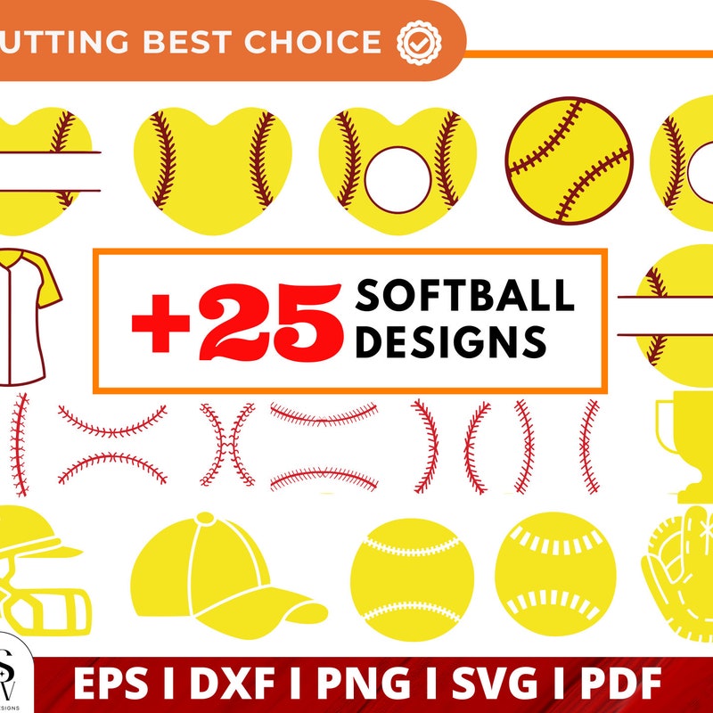 Softball Svg Files - Etsy