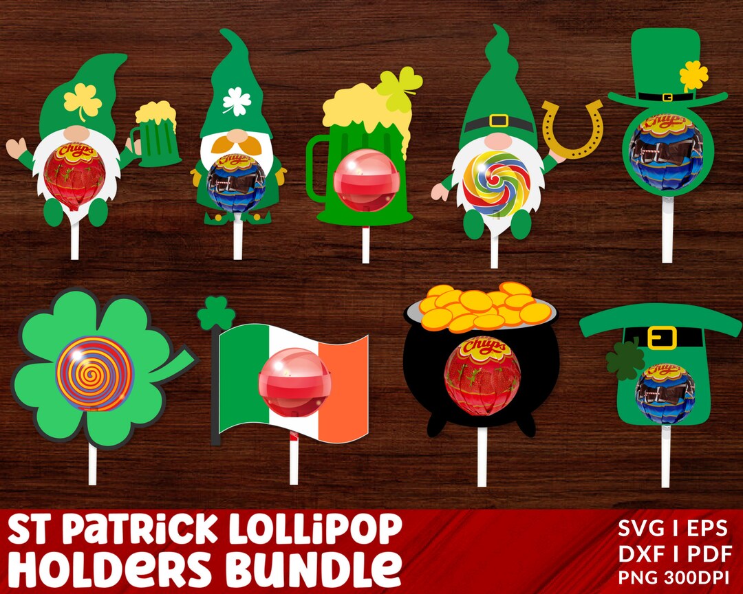 St Patricks Lollipop Holder SVG Cut File, St Patrick Candy Holder Svg ...