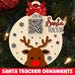 Christmas Santa Tracker QR Code Ornament Reindeer, Santa Tracker QR ...