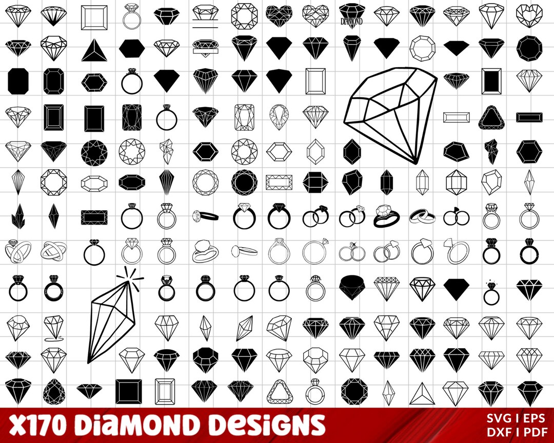 Diamond SVG Bundle, Diamond Cut Files, Diamond SVG, Diamond PNG ...