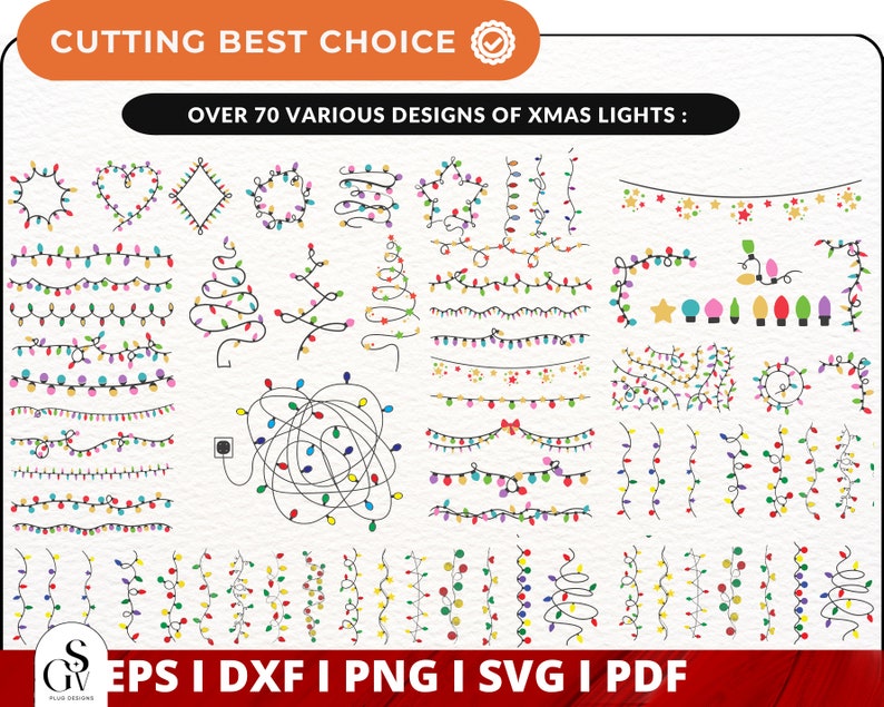Christmas Lights SVG Bundle Christmas Light String Svg - Etsy