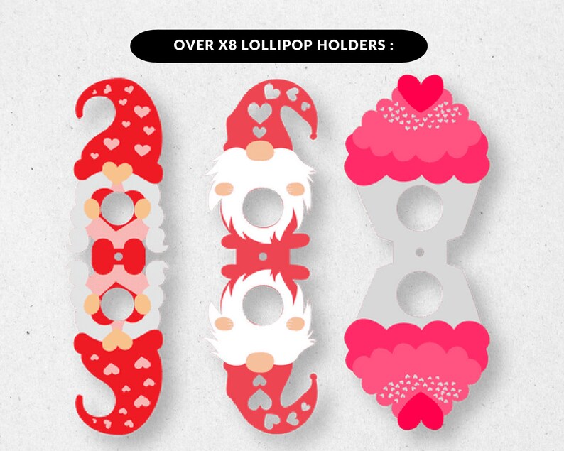 Valentines Gnome Lollipop Holder Svg Party Favors Svg - Etsy