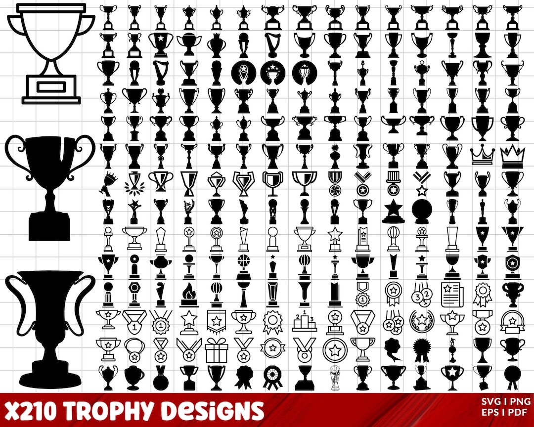 Trophy SVG Bundle, Trophy PNG Bundle, Trophy Clipart, Trophy SVG Cut ...