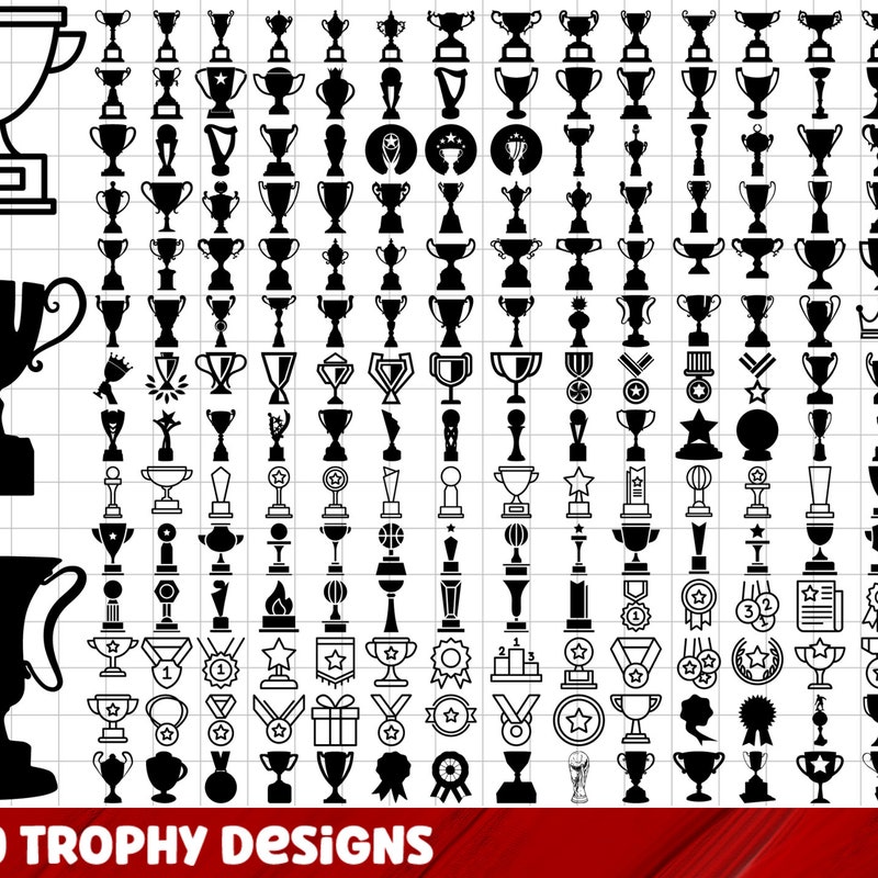 Trophy Logo Svg File - Etsy UK