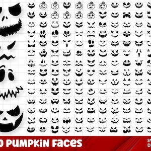 Pumpkin Face SVG Bundle, Pumpkin Face PNG Bundle, Pumpkin Face Clipart ...