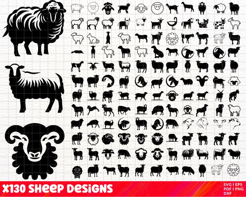 Sheep Svg Bundle, Sheep PNG Bundle, Sheep Clipart, Sheep Cut Files ...