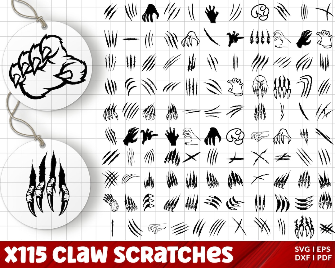 Claw SVG Bundle, Claw PNG Bundle, Claw Clipart, Dino Claw, Marks Svg ...