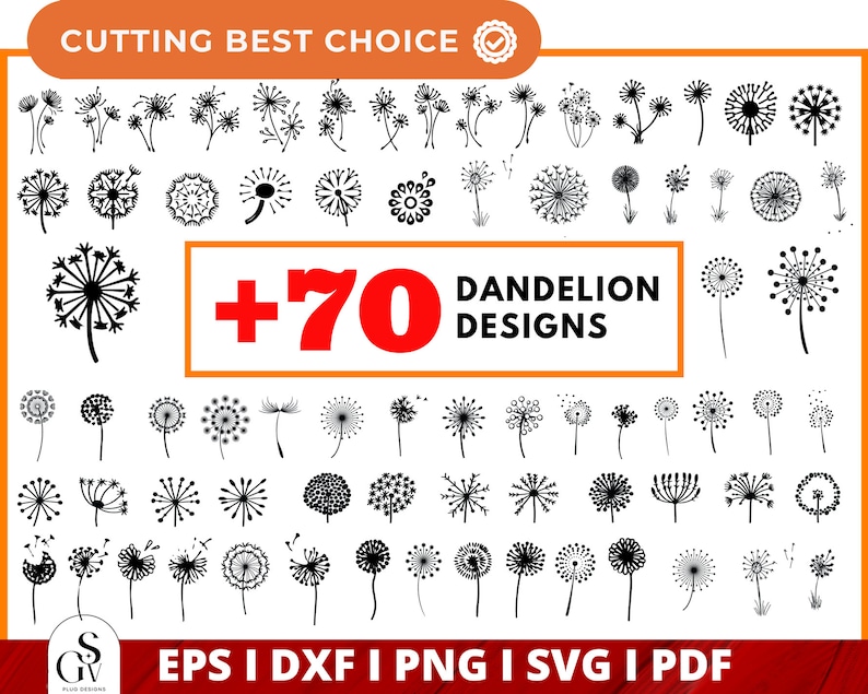 Dandelion Svg, Dandelion Svg Bundle, Dandelion Png, Floral Clipart ...