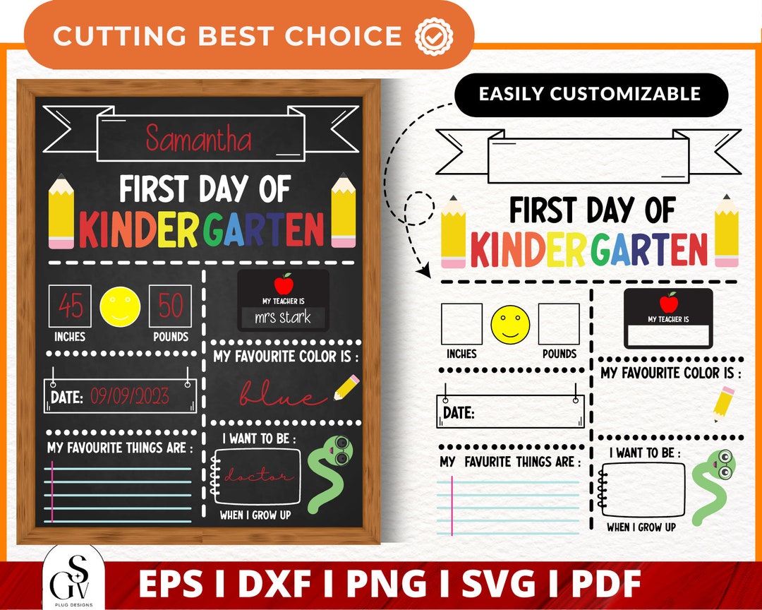 First Day of School Sign SVG, Back to School File, First Day Board Svg ...
