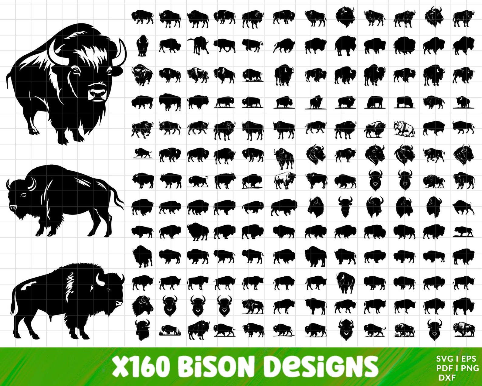 Bison SVG Bundle , Bison PNG Bundle, Bison Clip Art, Bison Cut Files ...