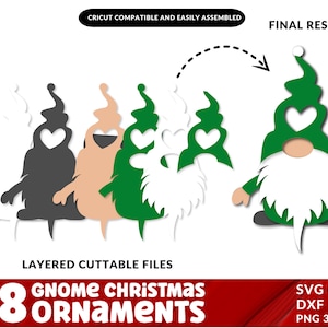 Gnome Christmas Ornament SVG, Christmas Gnomes Bundle Svg, Christmas ...