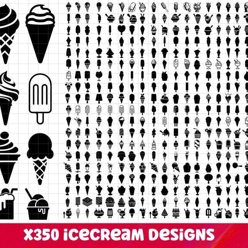 Ice Cream Logo Vector - Etsy