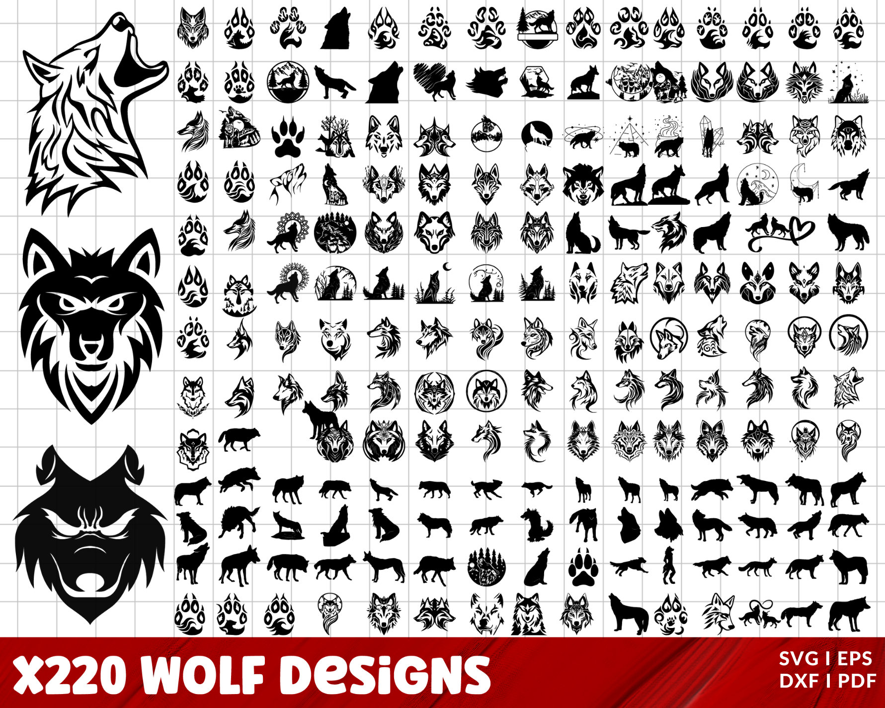 Howling Wolf Head Tattoo