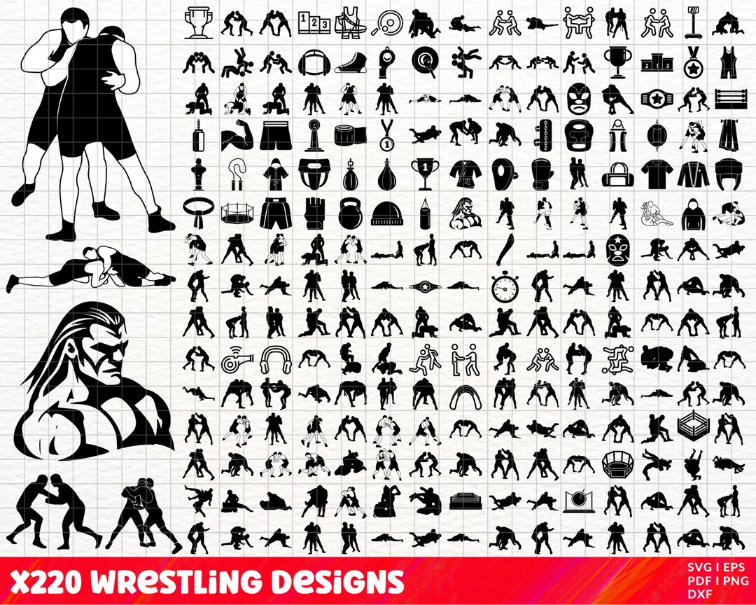 Wrestling SVG Bundle, Wrestling PNG Bundle, Wrestling Clipart ...