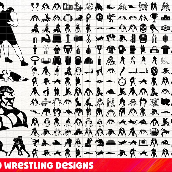 Wrestling Svg Bundle - Etsy