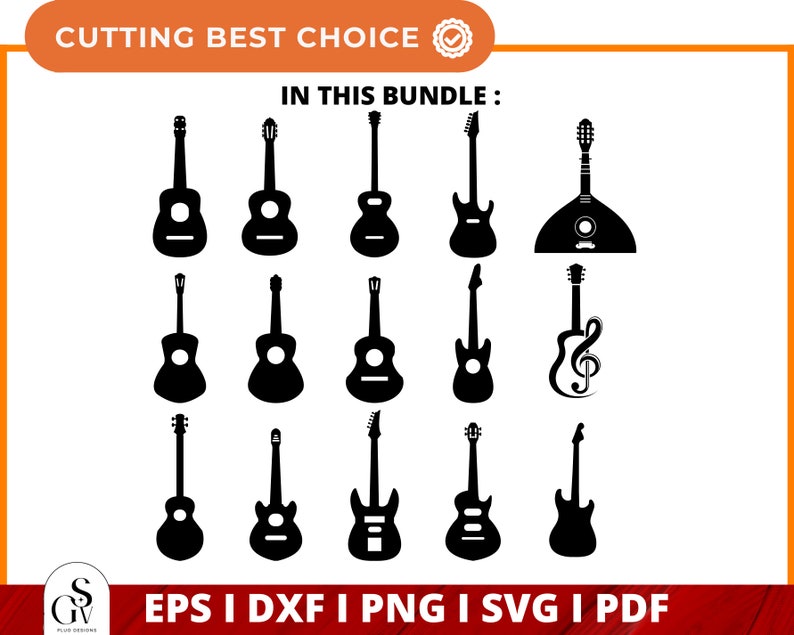 Electric Guitar Svg, Guitar Svg, Acoustic Guitar Svg, Bass Guitar Svg ...