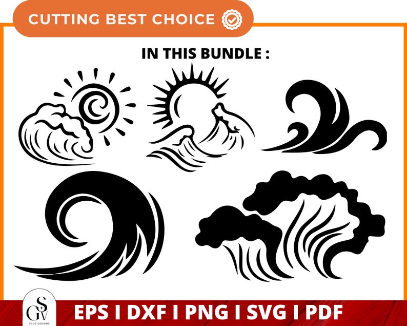 Wave Svg Bundle Waves Svg Waves Silhouette Wave Vector - Etsy