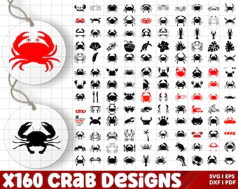 Crab SVG Bundle, Crab PNG, Crab Clipart, Crab Svg, Crab Silhouette ...
